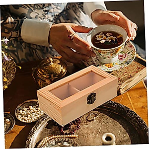 Didiseaon Jewelry Tray Organizer jewelry display organizer coffee condiment organizer coffee organizer Gift for Women Storage wooden trays Acrylic woman 2pcs Tea Bag Holder