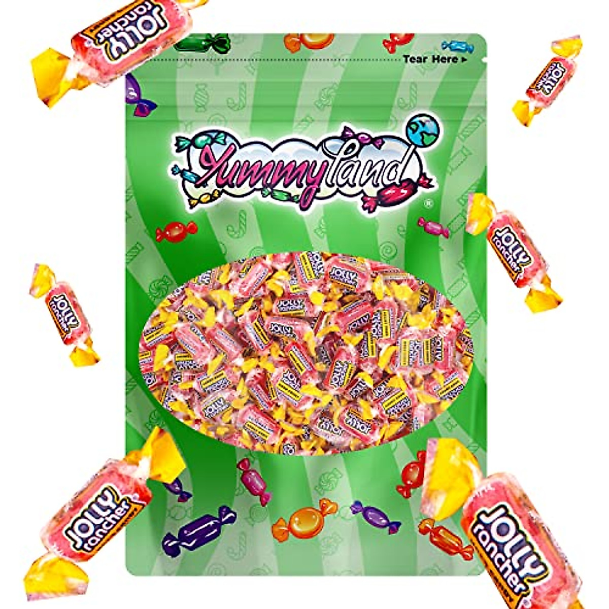 Jolly Rancher Watermelon Hard Candy, Individually Wrapped, Bulk Candy Bag - 1 Pound (16 oz)