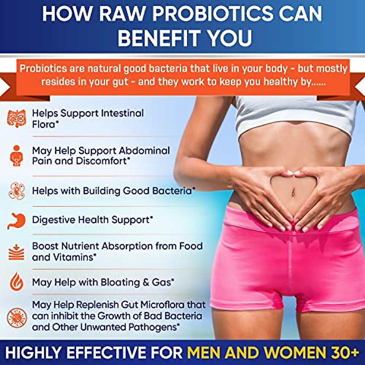 Organic Probiotics 100 Billion CFU, Dr Formulated Probiotics for Women, Probiotics for Men and Adults, Complete Shelf Stable Probiotic Supplement with Prebiotics & Digestive Enzymes; 30 Capsules