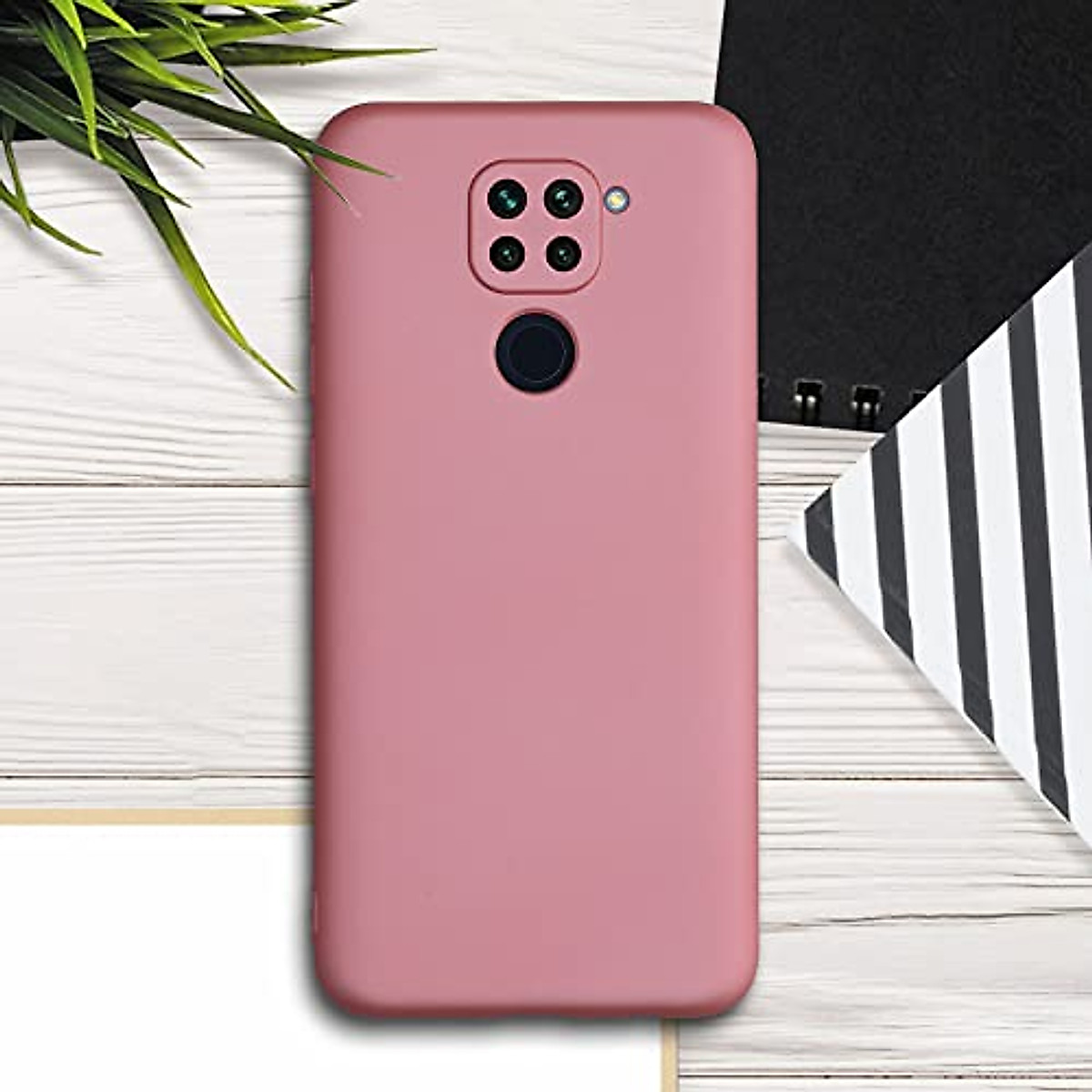 kwmobile TPU Case Compatible with Xiaomi Redmi Note 9 - Case Soft Slim Smooth Flexible Protective Phone Cover - Metallic Rose Gold