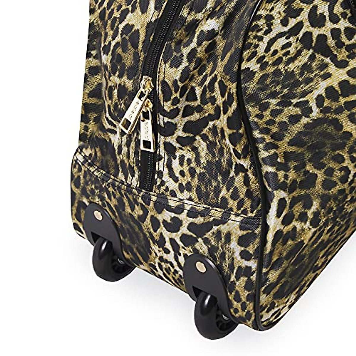BEBE Women's Rolling Duffel, Leopard