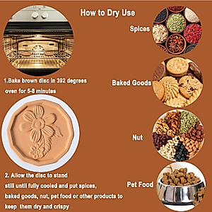 DNUZEWR 2 PCS Brown Sugar Saver Terracotta Brown Sugar Keeper Brown Sugar Softener Brown Sugar Container Disc for Food Storage Containers Reusable & Food Safe