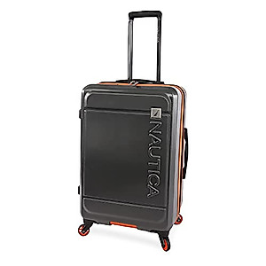 Nautica Roadie 3pc Hardside Luggage Set, Grey/Orange
