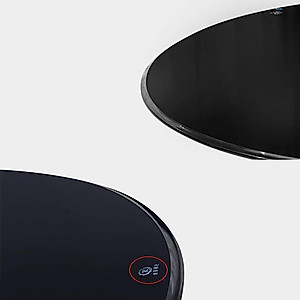 DOUKI Black Glass Lazy Susan Turntable For Dining Table, 20inch Tempered Glass Rotating Serving Tray For Table Top, Round Decorative Rotating Tray (Color : Black, Size : 36inch(90cm))