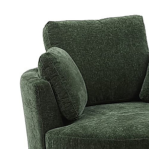 Oversized Swivel Accent Barrel Chair with 3 Pillows,Modern Comfy Upholstered 360 Recliner Sofa Cozy Club Chaise Leisure Round Loveseat Lounge Armchair for Living Room/Bedroom/Hotel/Nursery/Office