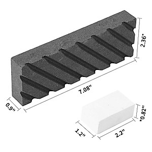Angerstone Dual Grit Coarse/Fine Flattening Stone Set - Two Sharpening Stones Flattener - Whetstone Fixer with Grooves for Re-Levelling Any Whet stones， Oil Stones， Waterstones