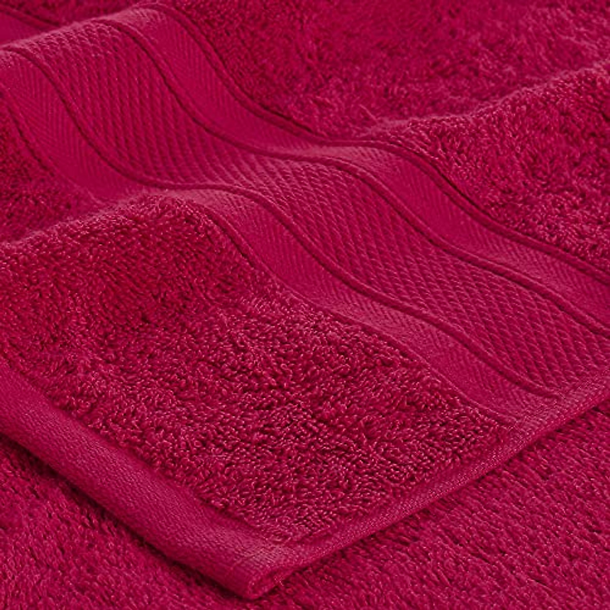 TRIDENT Soft and Plush, 100% Cotton 4 Piece Hand Towels for Bathroom, Highly Absorbent, Hotel Luxury, Super Soft, Salon Towels, Soft Comfort, 500 GSM (Crimson Red)