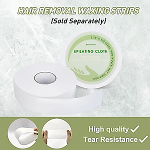 NonwovenEco Wax Strips for Facial & Body Hair Removal, Skin care Epilation, Nonwoven Fabric for Sugaring, Durable Large Roll (2.76in X 100YD)