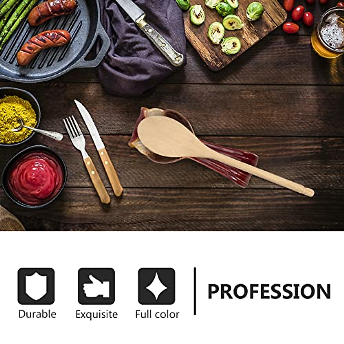 Creative Ceramic Owl Cooking Spoon Rest Spoon Fork Mat Rest Utensil Spatula Holder Table Decor for Home Restaurant