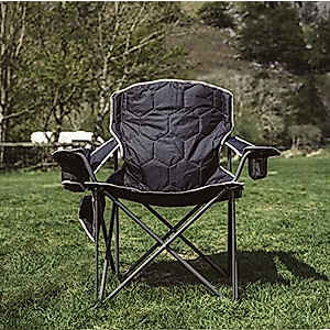 SUNNYFEEL XL Oversized Camping Chair, Folding Camp Chairs for Adults Heavy Duty Big Tall 500 LBS, Padded Portable Quad Arm Lawn Chair with Pocket for Outdoor/Picnic/Beach/Sports