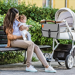 Smart eLf Large Portable Diaper Changing Pad for Newborn, Travel Changing Station with Detachable Waterproof PEVA Mat - Perfect Baby Shower Gifts