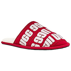 UGG Men's Scuff Graphic Band Slipper, Samba RED, 11