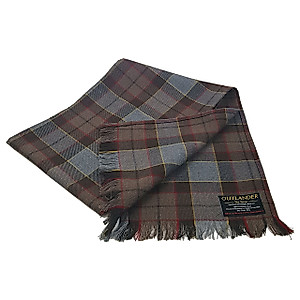 OUTLANDER JAMIE FRASER TARTAN PREMIUM WOOL SCARF - Woven in Scotland - Made in the U.S.A. - 9" x 58"