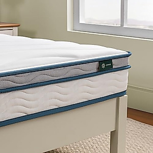 ZINUS 6 Inch Spring Sensation Hybrid Mattress [New Version], Medium Firm Feel, Fiberglass Free, Youth and Guest Bedroom, Mattress in A Box, Twin