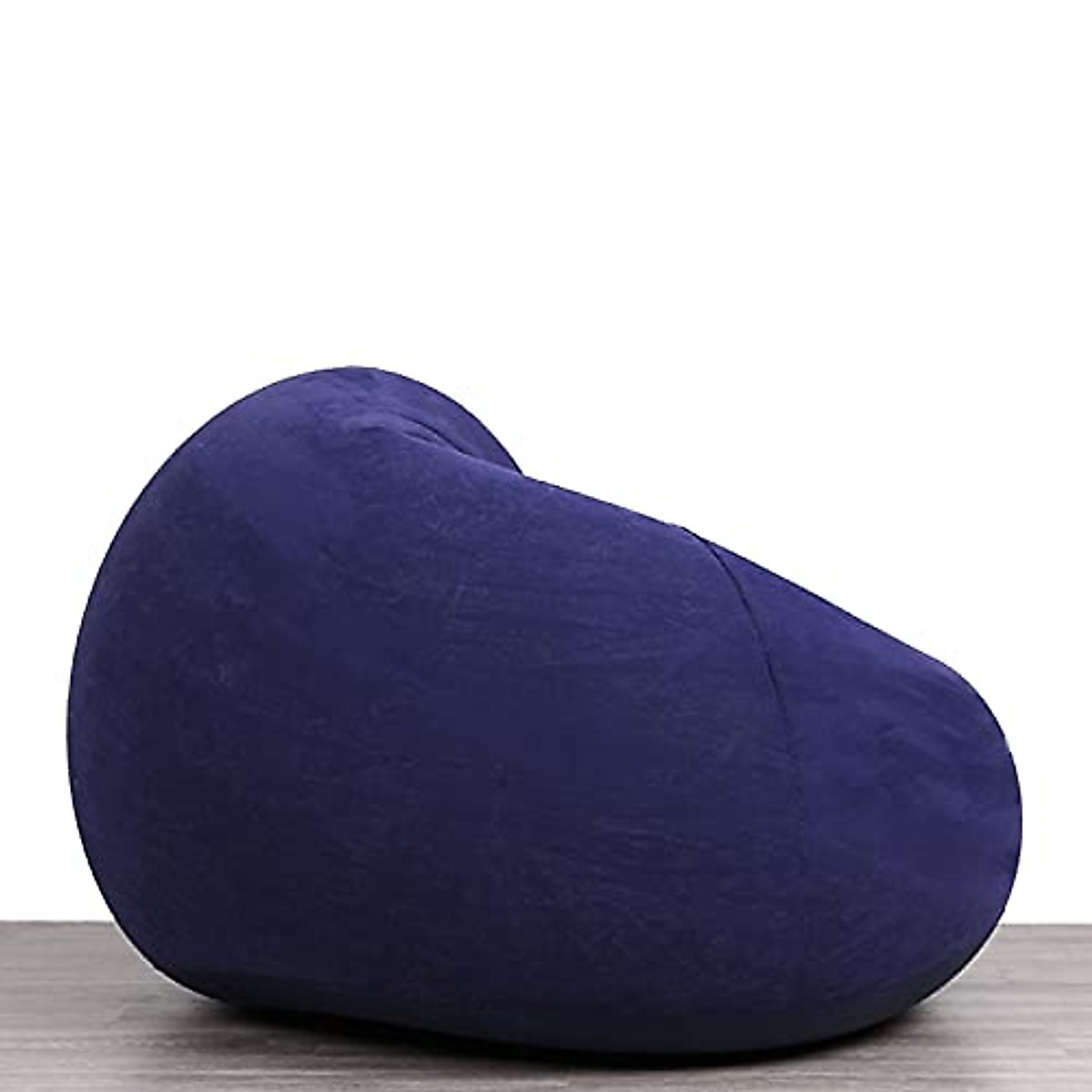 NBT Deluxe Inflatable Flocking Single Beanless Sofa, Lazy Sofa, Chaise Lounge, Home Leisure Seat, Suitable for Home or Outdoor (Multiple Colors) (Dark Blue)