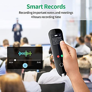 SVANTTO Pen Scanner, Text to Speech Device for Dyslexia, OCR Digital Highlighter Pen Reader, Exam Reading Pen for Students, Wireless Poliglu Language Translator Device
