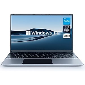 Maypug Laptop Computer 15.6''1080P IPS Full HD Laptop,12GB DDR4 512GB SSD Quad-Core Intel Celeron N5095 Processors USB 3.0,Up to 2.9Ghz,Bluetooth 4.2,2.4G/5G WiFi.