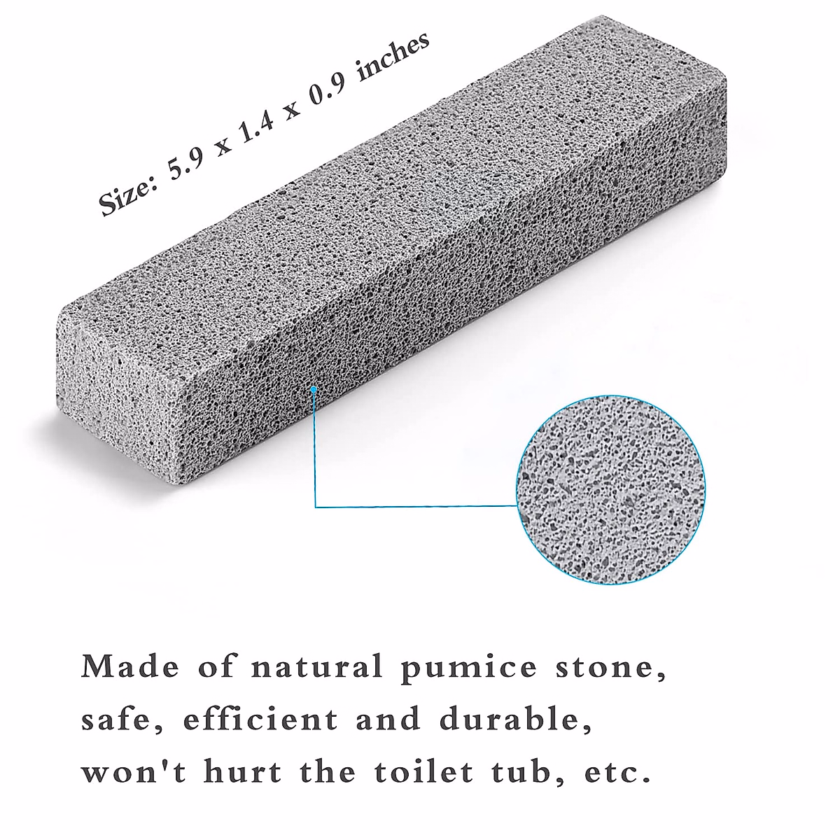 RPYUEYOU 6 Pack Pumice Stone Toilet Bowl Clean Brush, Remove Toilet Bowl Hard Water Rings, Calcium Buildup and Rust Suitable for Cleaning Toilet, Bathroom, Kitchen Sink, Grill