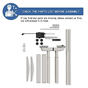 Bilbil Dual Motor Electric Standing Desk Frame - Adjustable Height Workstation for Home and Office, Fits 48'' to 70'' Desktops (White Frame)