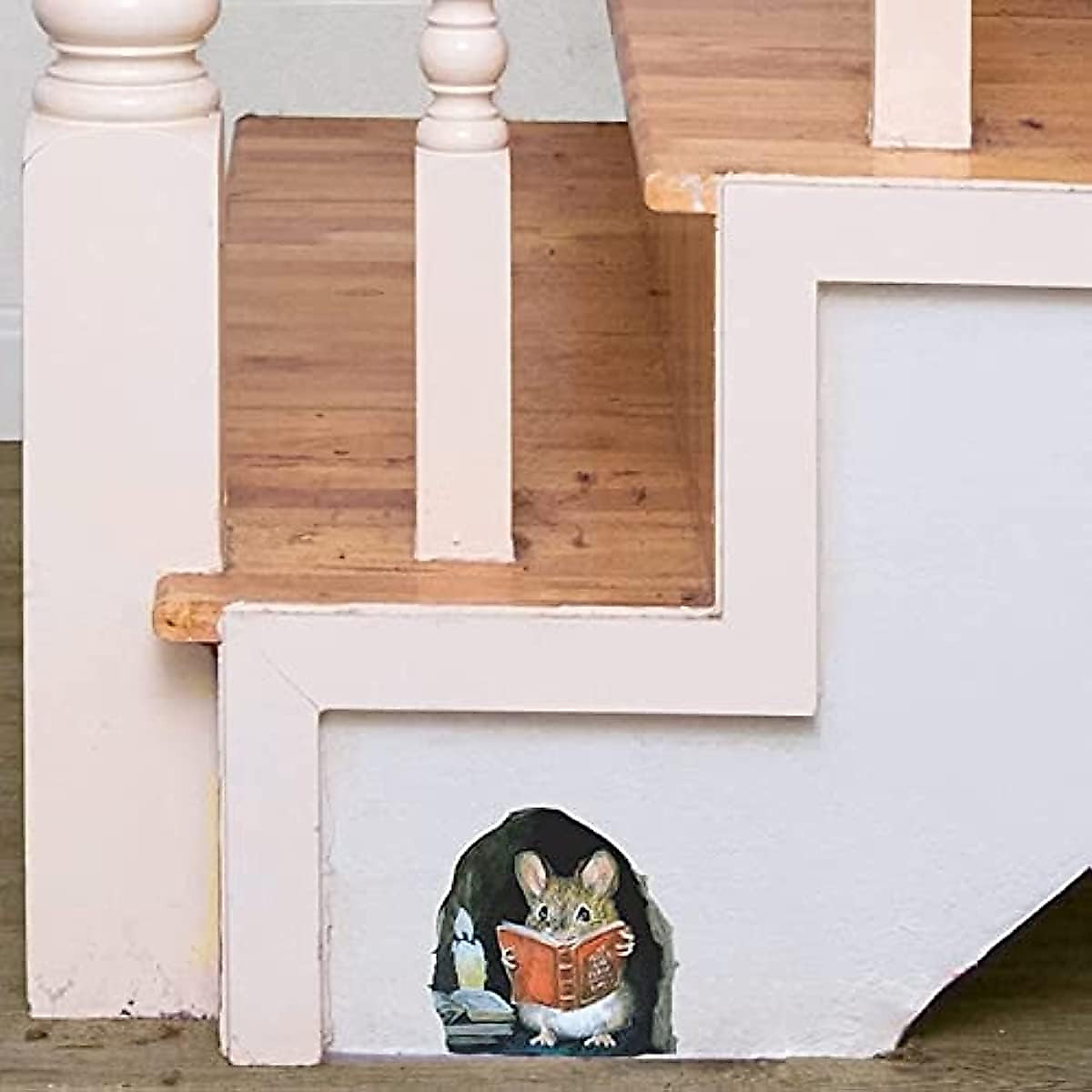 3D Mouse Hole Realistic Wall Sticker,Mouse in a Hole Wall Decal Fun Art,Home Decor,Vinyl,for Living Room Nursery Bedroom Kids Room Wall Decoration Kids Home Wall Decorations