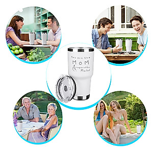 culivis 30oz Mom Coffee Tumbler From Daughter for Mom Birthday, Stainless Steel Travel Coffee Tumbler for Mom Mommy Travel Mug Tumbler 30oz Bulk Thermal Cup with Spill Proof Lid