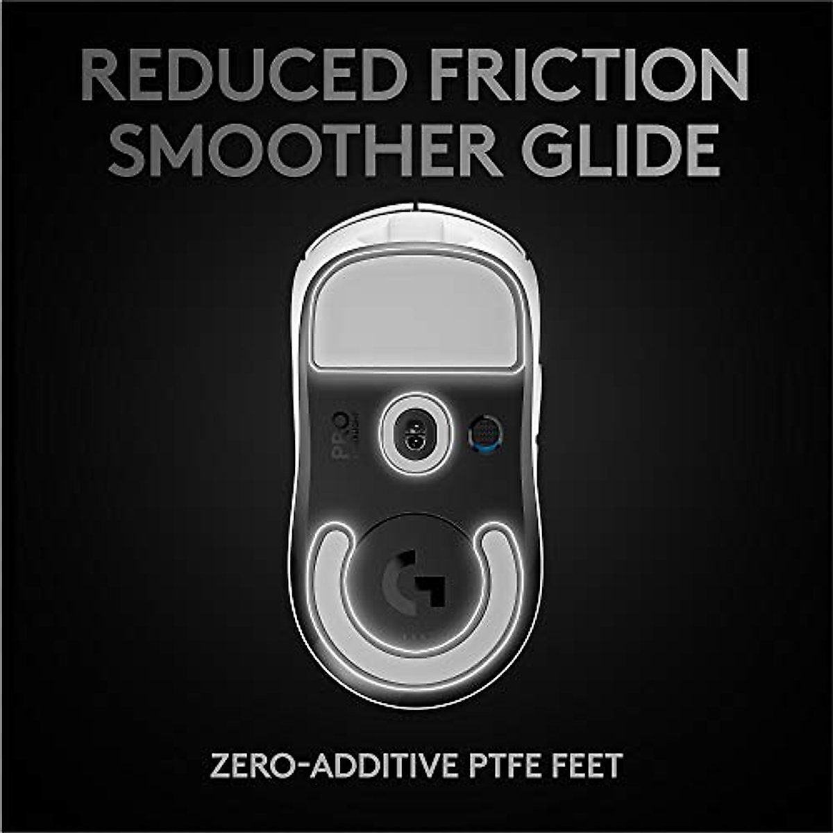 Logitech G PRO X SUPERLIGHT Wireless Gaming Mouse, Ultra-Lightweight, HERO 25K Sensor, 25,600 DPI, 5 Programmable Buttons, Long Battery Life, Compatible with PC / Mac - White