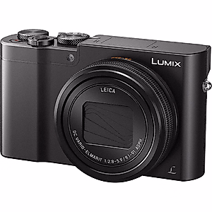 Panasonic Lumix DMC-ZS100 Digital Camera (Black) (DMC-ZS100K) - Bundle - with LED Video Light + Soft Bag + 12 Inch Flexible Tripod + Cleaning Set