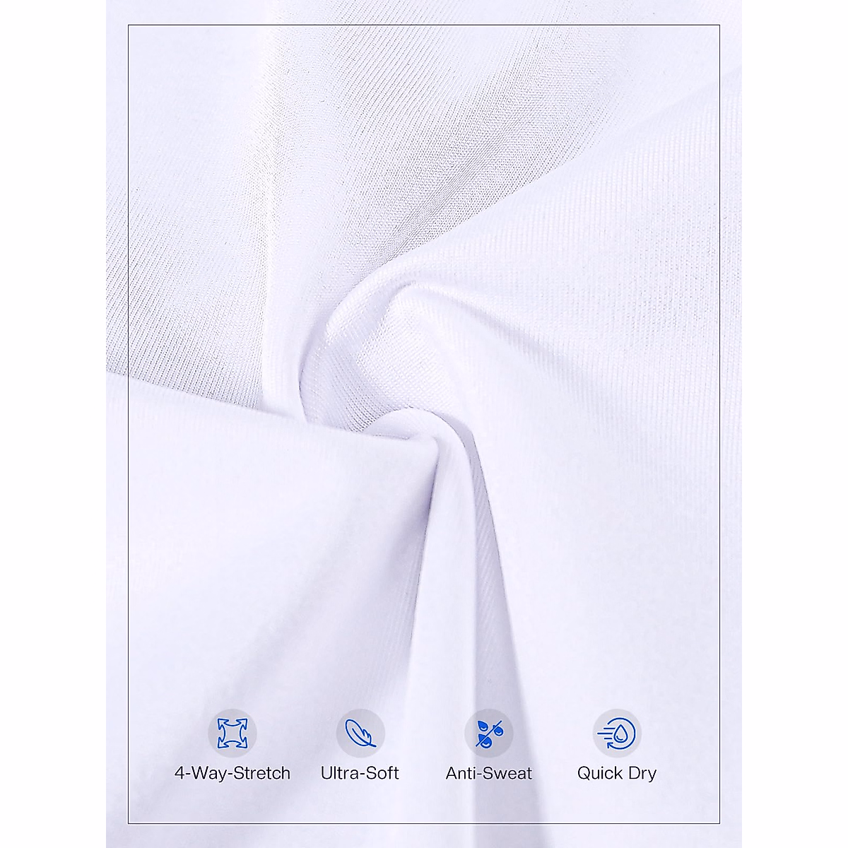 ARSUXEO Men's 3/4 Running Compression Tights Capri Pants K75 White Size Medium