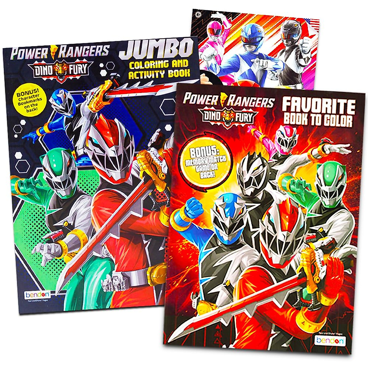 Power Rangers Coloring Book Super Set - 2 Coloring and Activity Books and Stickers