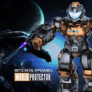 PP PICADOR Programmable Smart RC Robot Toy for Kids 5-10, Gesture Sensing, 2.4Ghz Remote, Chargeable Robotics Kit - Birthday Gift (Matte Metallic)