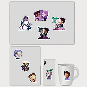 100Pcs The Owl House Stickers for Kids, The Owl House Cartoon Sticker Gifts for Teen, Waterproof Vinyl Decal for Water Bottle Laptop Phone Computer