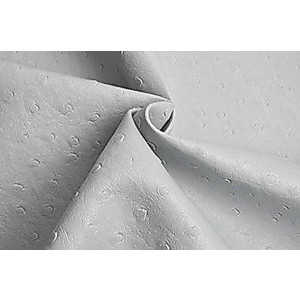 Mybecca White Pearl Ostrich Vinyl 54" Wide Textured Faux Leather Great for Upholstery & Bags Sold by The Yard