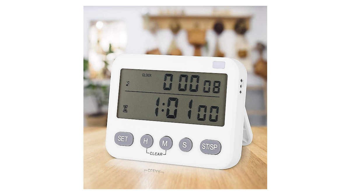 Silent Cooking Timer with Vibrating Alarm for Kitchen & Home