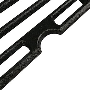 Hisencn Grill Cooking Grates for Char Griller Charcoal Grill 1624 E1515 22424 1515 1224 1616 Smoker Box, Side Fire Box, Cast Iron Grill Grid Replacement Parts 2-Pack