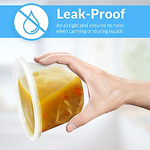 Reli. Deli Containers with Lids (75 Sets), 16 oz | Plastic Deli Containers with Lids 16oz | Clear Soup Containers with Lids, Disposable | To Go Food Storage Containers | Microwave & Freezer Safe