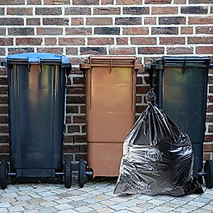 Mint-X - MX4046XHB Rodent Repellent Trash Bags, 1.3 Mil, Flat Seal, 46" Height x 40" Length, Black (Pack of 100)