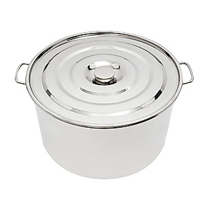 BANEBONE 37L/39qt 5 Holes Pasta Cooker Insert Set Stainless Steel Pasta Pot Insert Strainer Basket Cookware W/5* Insert Strainer Baskets for Home Kitchen Restaurant Commercial Cooking Tool