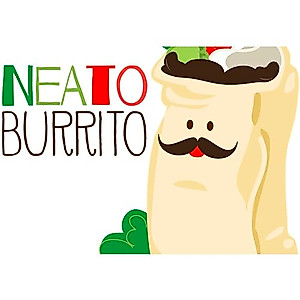 CafePress Neato Burrito Rectangle 6"x4" Wood Ornament