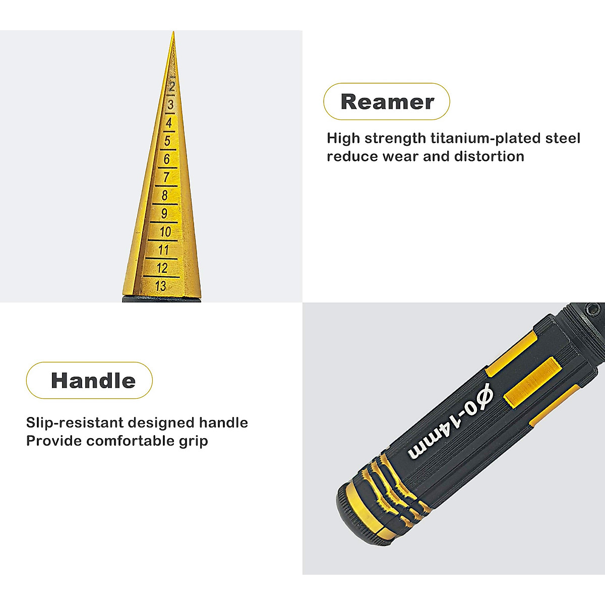 HOPLEX RC Body Reamer 0-14mm Hole Puncher with Sleeve and Curved Scissors & Straight Scissors Set RC Car Body Mounting for RC Car Truck Bodyshell Hobby Repair Tools