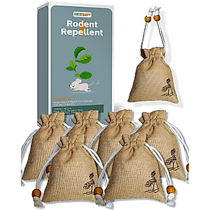 SEEKBIT Rodent Repellent, Peppermint Oil Repels Mice and Rats Squirrel and Other Rodents, Rat Repellent for Indoor Outdoor RV Home Closets Trucks Car Engines, Mouse Deterrent Keep Mice Out, 7 Pack