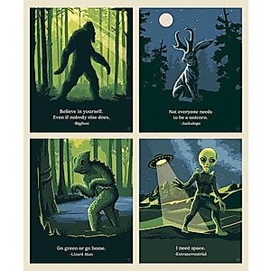 Generic Riley Blake Legends of The National Parks by Anderson Designs PD15064 Believe Panel - 4 Blocks 36"" Panel Fabric, Mixed
