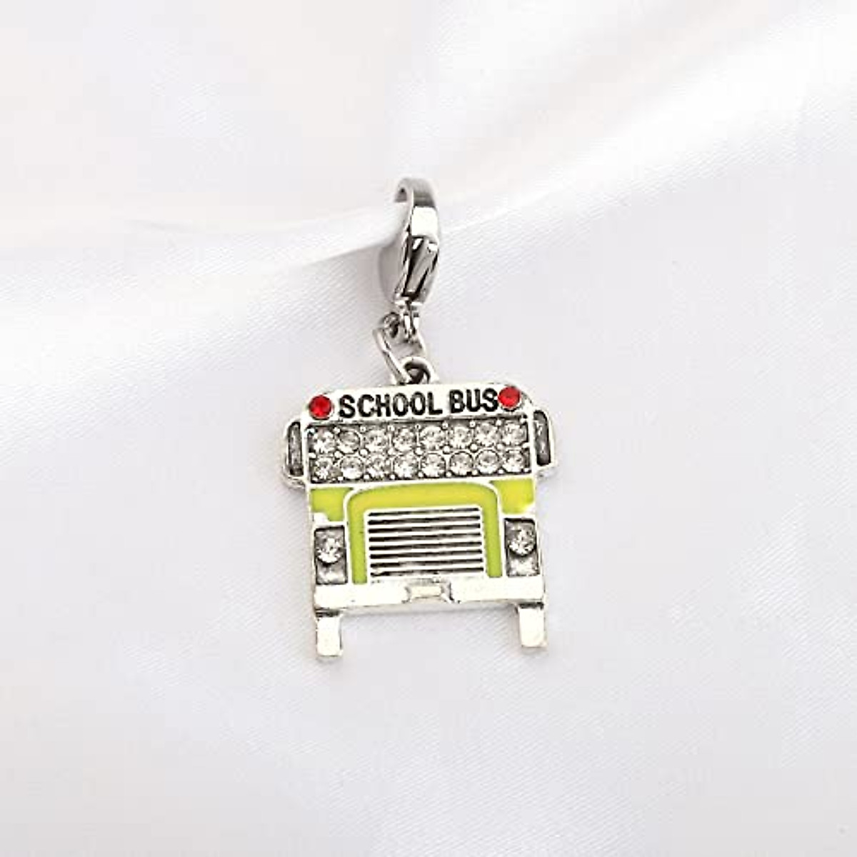 Bus Driver Gift Thanks for Going The Extra Mile School Bus Zipper Pull School Bus Driver End of Year Gift (School Bus Charm Card)