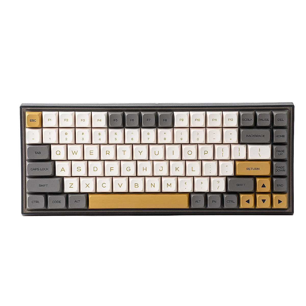 YUNZII KC84 Pro Hot Swappable Mechanical Keyboard 84-Key Gaming Keyboard with Translucent ABS Case, RGB Backlit for Mac/Win/Gamers (Gateron Blue Switch, Shimmer)