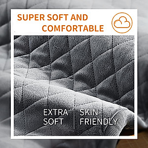 Focbeo Heating Pad for Back Pain Relief, 17''x33'' Extra Large Electric Heating Pad for Cramps, Neck, Shoulder 6 Heat Settings with Auto Shut Off, Machine Washable, Grey