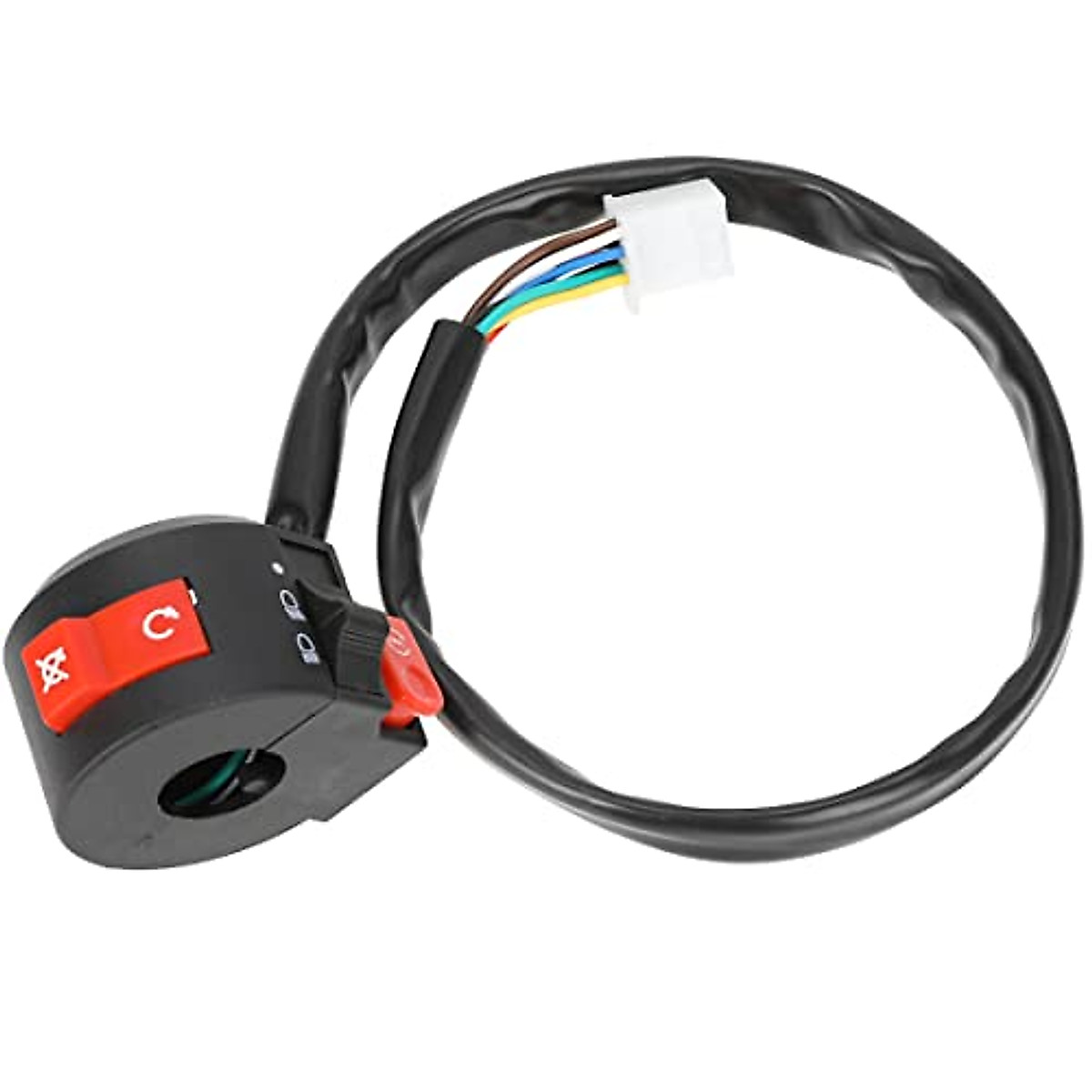 FVRITO Left Starter Kill Light Switch Female Plug Assembly for 50cc 70cc 90cc 110cc 125cc TaoTao RoKeta Sunl RPS ICEbear RPS Yamoto Jetmoto Kazuma Vitacci Chinese ATV Quad 8 Wire 3-Function