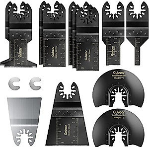 15PCS Universal Oscillating Tool Oscillating Saw Blades, Oscillating Multitool Quick Release Saw Blades for Wood Metal Plastics, Fit Fein Multimaster Porter Cable Bosch Ryobi Dewalt Milwaukee Rockwell