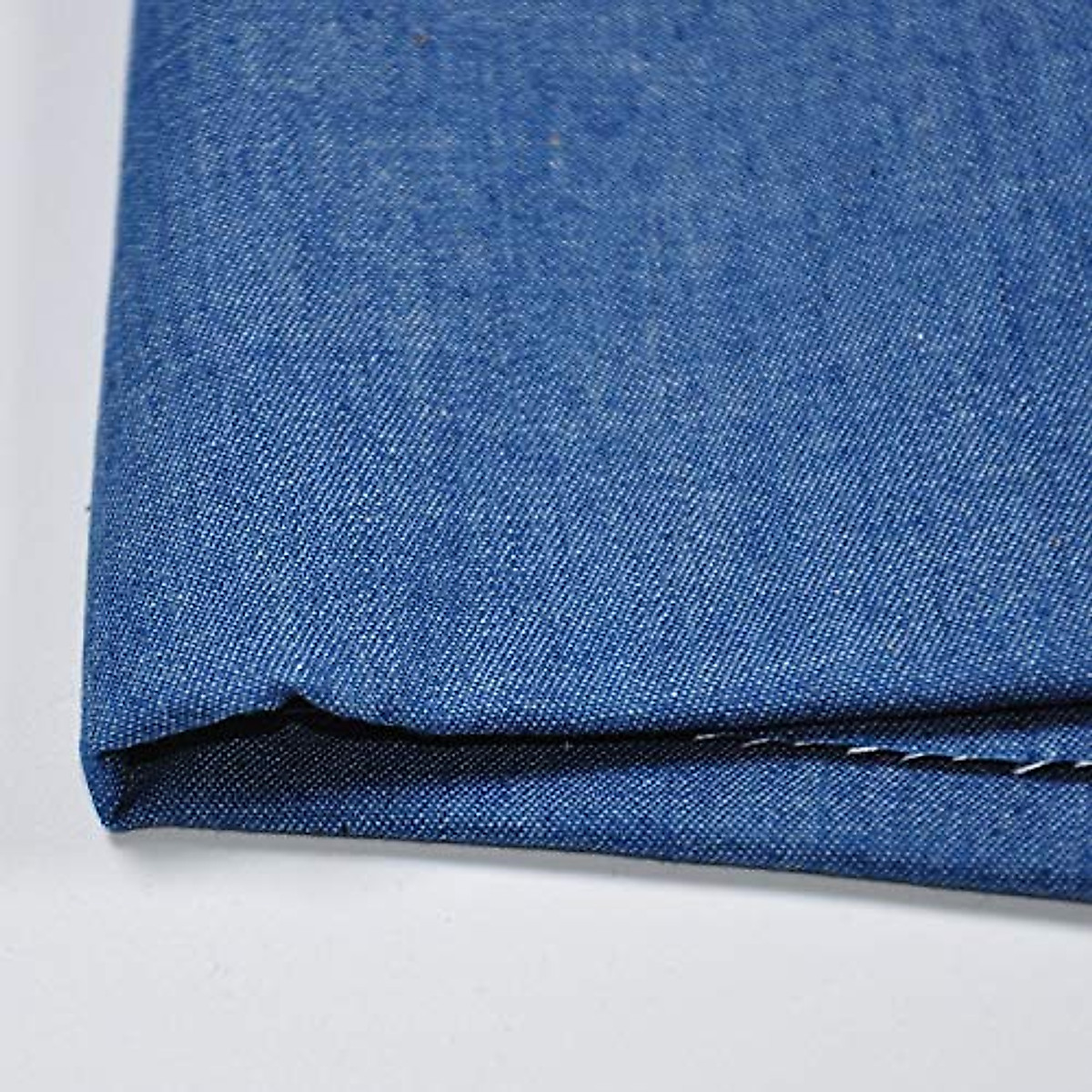 Indigo Blue 4.8 oz 100% Cotton Denim Chambray Fabric,56 Inches Wide, by The Yard