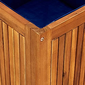 WIFESE Deck Box 84 Gal Outdoor Storage Box Deck Boxes Outdoor Waterproof Pool Storage Deck Storage Box Patio Storage Box Outside Storage Box Waterproof Outdoor Cushion Storage Deck Storage Acacia