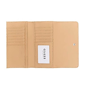 GUESS Women's Logo Embossed Pink Red Floral Print Slim Wallet Clutch Bag