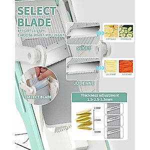 Electric Shaved Ice Machine bundle with Safe Mandoline Slicer,Rechargeable Snow Cone Machine with 2 Silicone Ice Mold, Multifunctional 6 in 1 Food Chopper